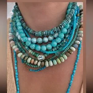 Chan Luu | Jewelry | Chan Luu 65 Turquoise Graduated Disc Sterling ...
